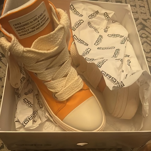 Christian Zerotre | Shoes | Orange Zerotre Sneakers Sz 39 | Poshmark